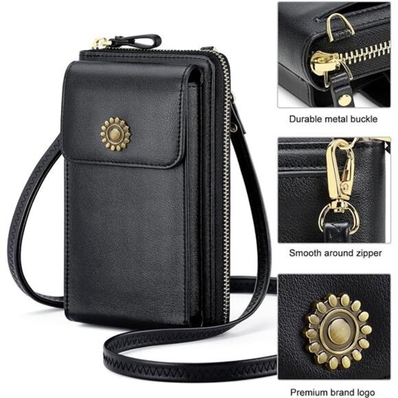Bags | Small Crossbody Cell Phone Purse Wallet For Women 61black | Poshmark